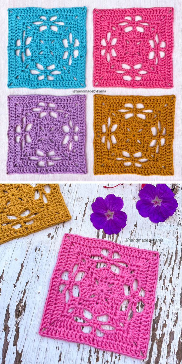 Stunning And Simple Lacy Squares - Pattern Center