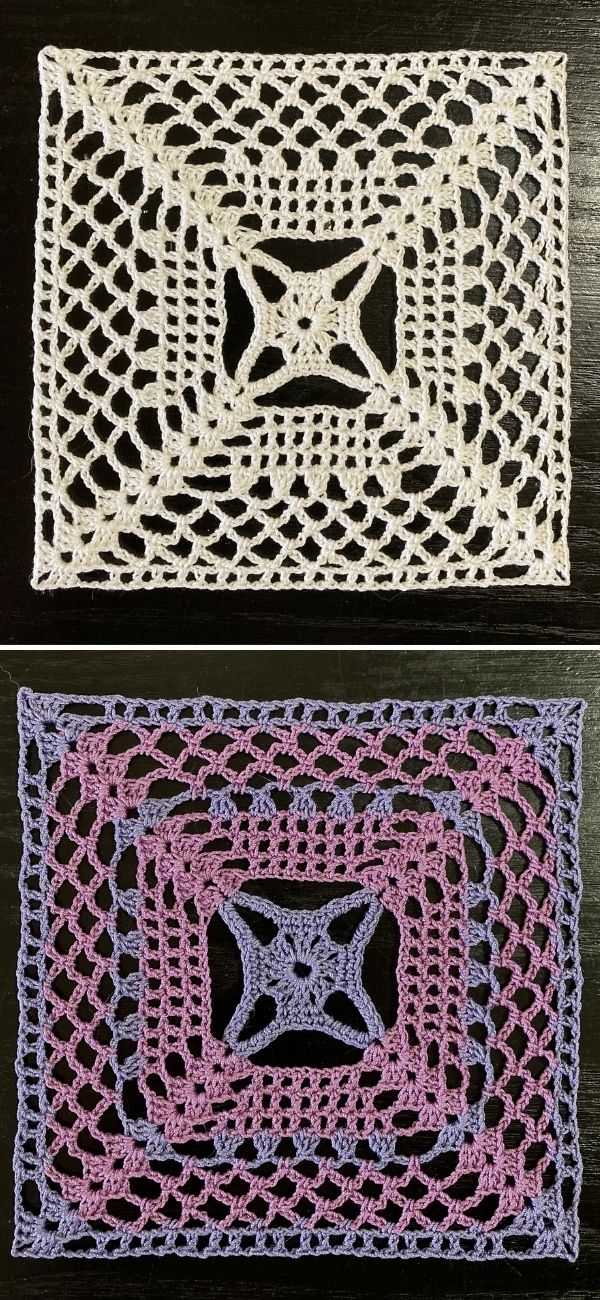 Stunning And Simple Lacy Squares