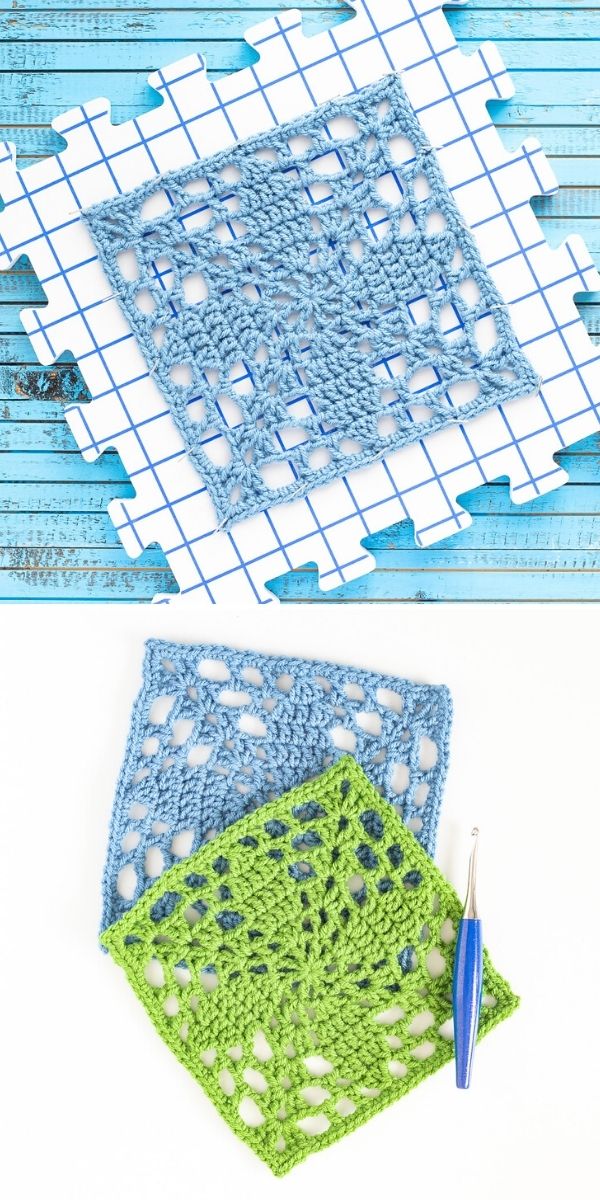 Stunning And Simple Lacy Squares - Pattern Center