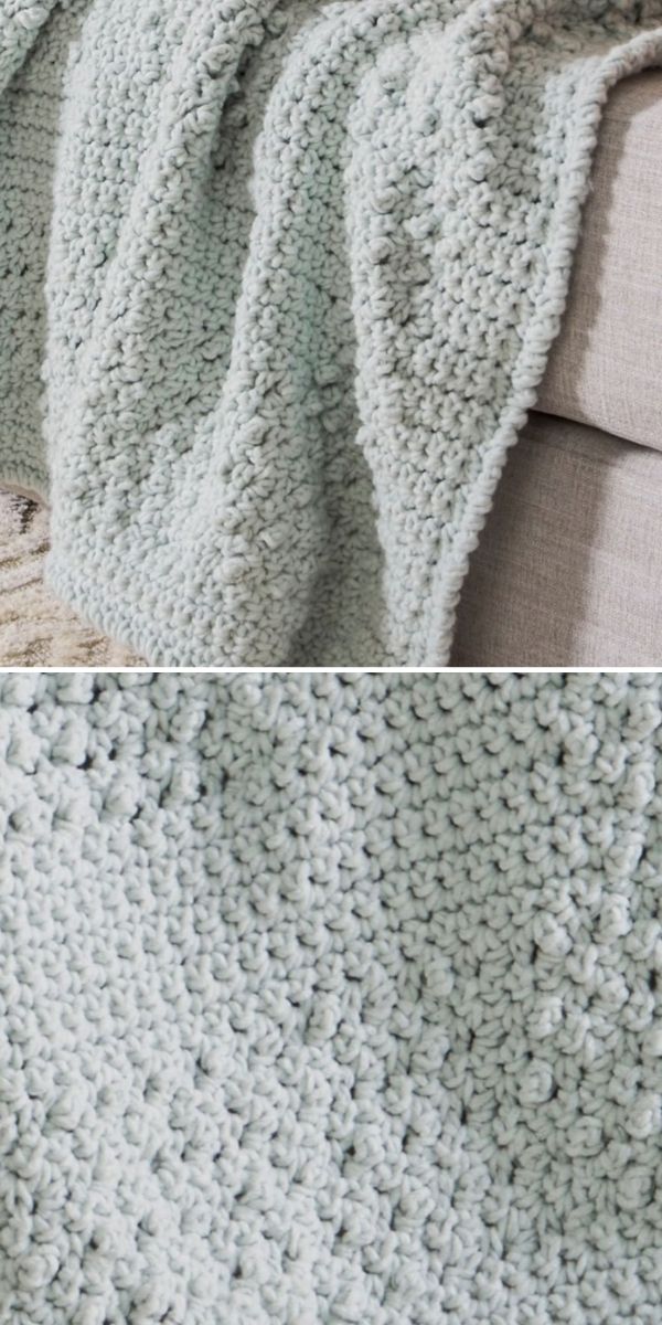 Cream Chunky Crochet Blankets - Pattern Center