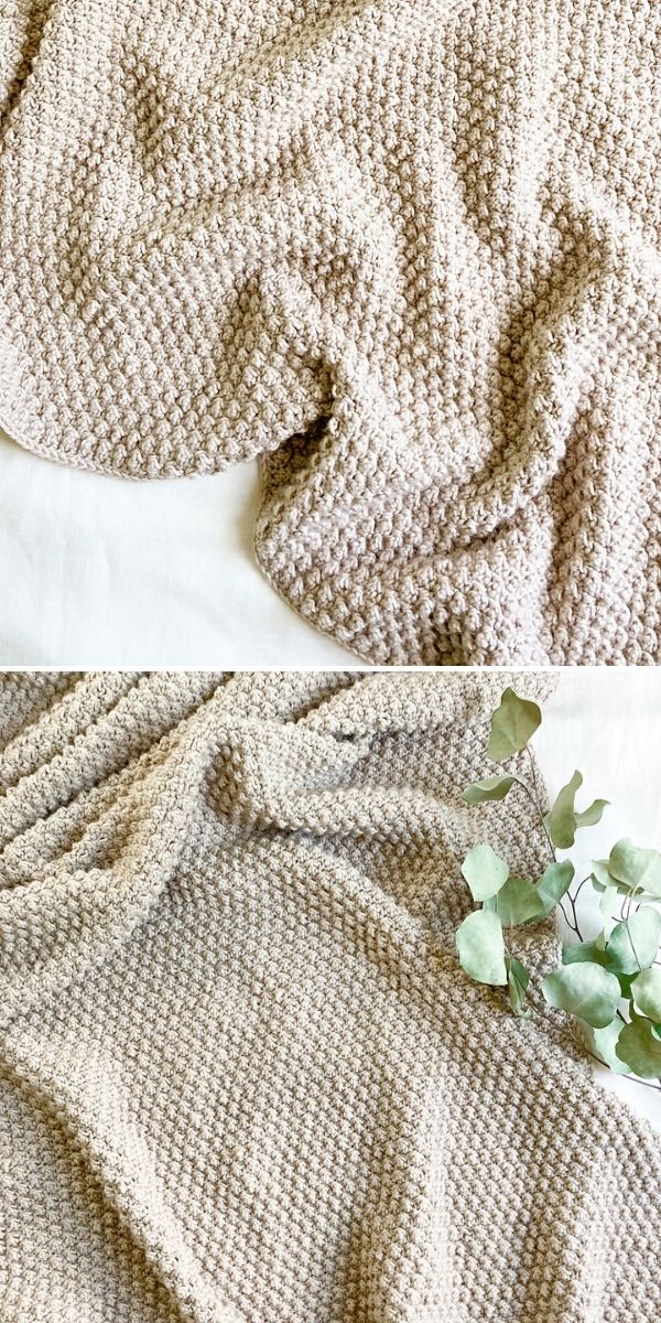 Cream Chunky Crochet Blankets - Pattern Center