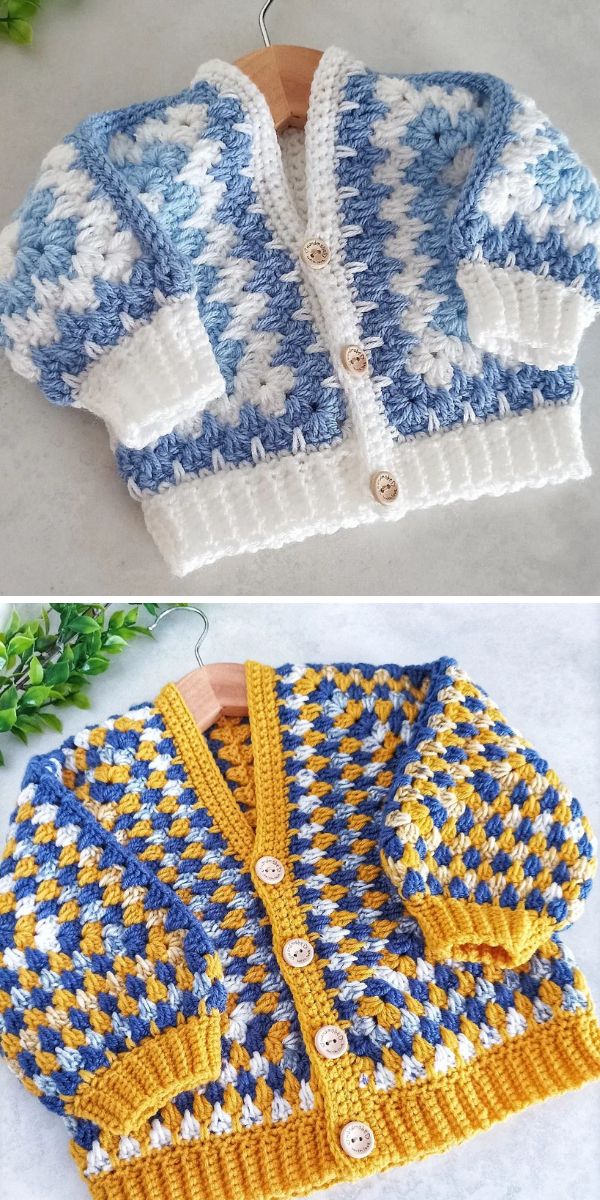 34 Cute And Easy Free Crochet Baby Cardigan Patterns - Pattern Center