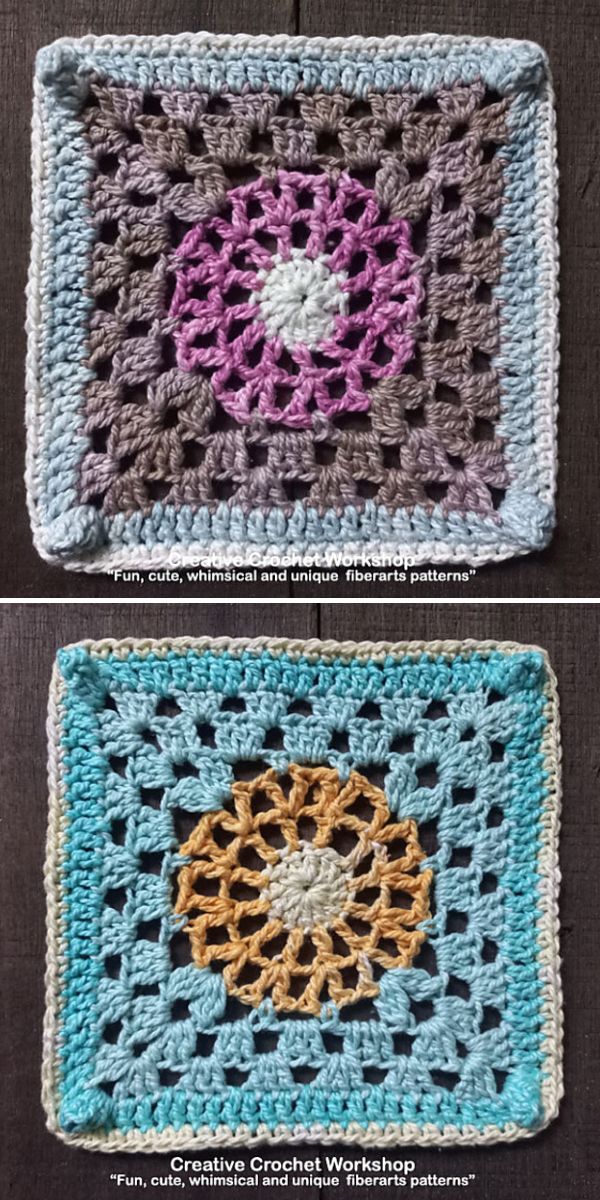 Stunning And Simple Lacy Squares - Pattern Center