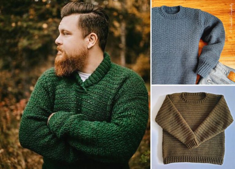 Comfortable and Warm Stylish Crochet Men Sweaters