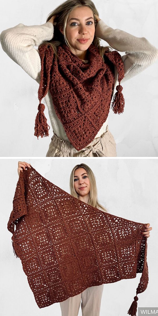 Feminine Granny Crochet Shawls - Pattern Center