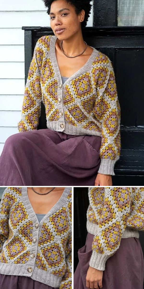 19 Timeless Crochet Granny Square Cardigan Patterns