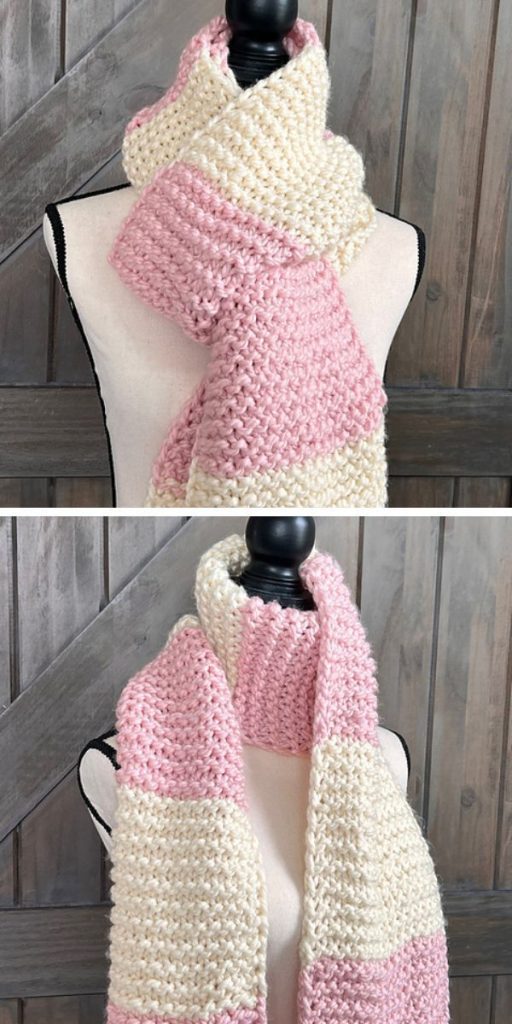 29 Cute Knitted Scarves Free Patterns