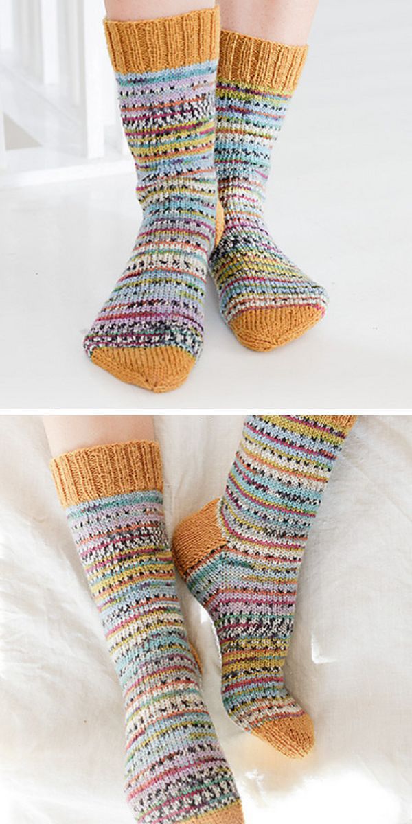 37 Amazing Colorful Knitted Socks Patterns for Everyday Wear - Free ...