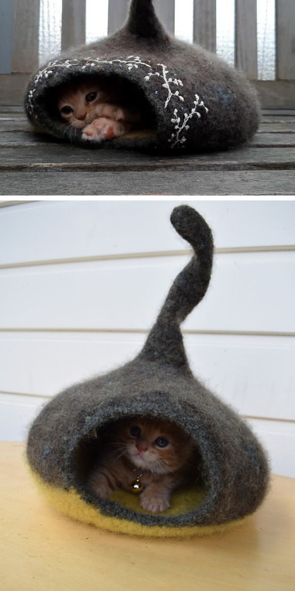 25 Sweet Crochet Cat Toy Patterns and Crochet Cat Bed Ideas