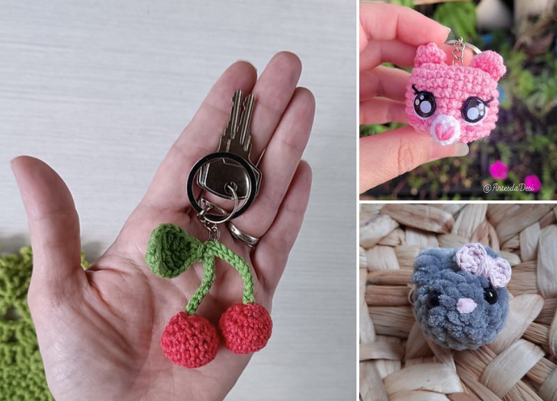 26 Cute and Free Crochet Keychain Patterns to Learn Amigurumi