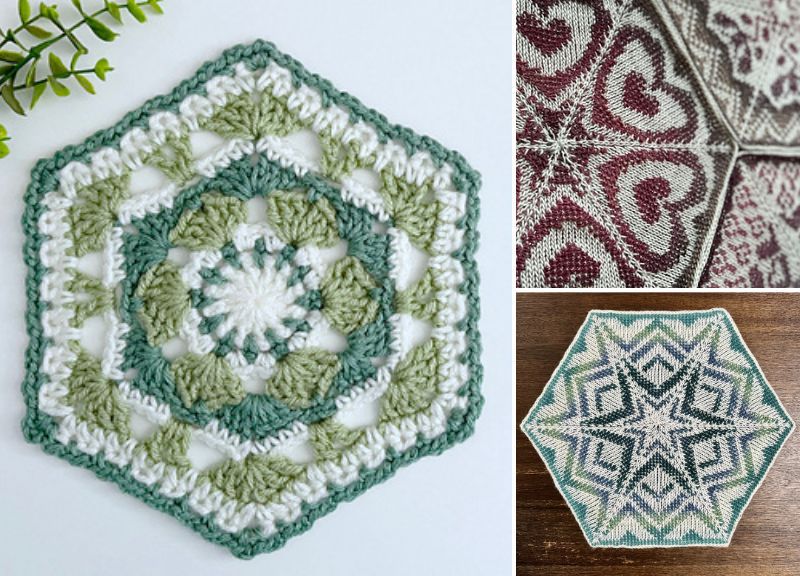 24 Crochet Hexagon Patterns and Ideas for Blanket or Cardigan
