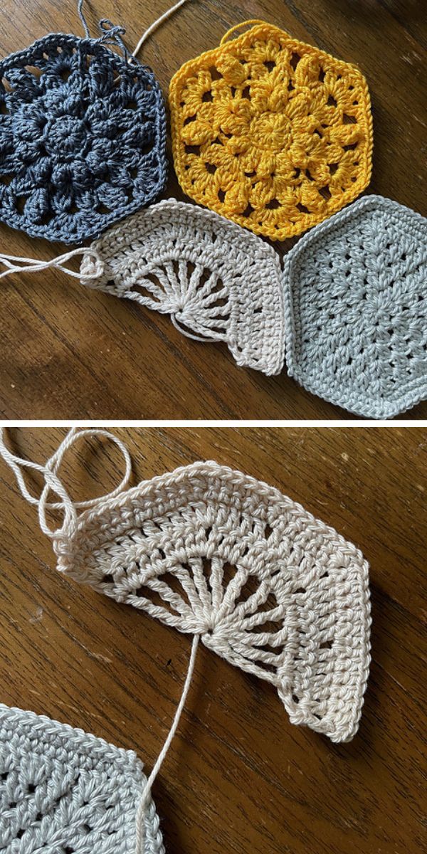 24 Crochet Hexagon Patterns and Ideas for Blanket or Cardigan