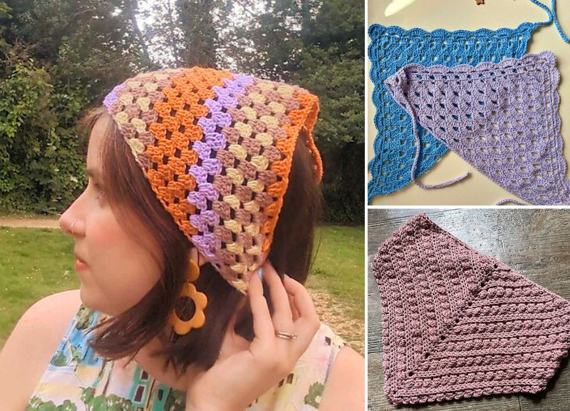24 Stunning Free Crochet Bandana Pattern Ideas for Chic Looks