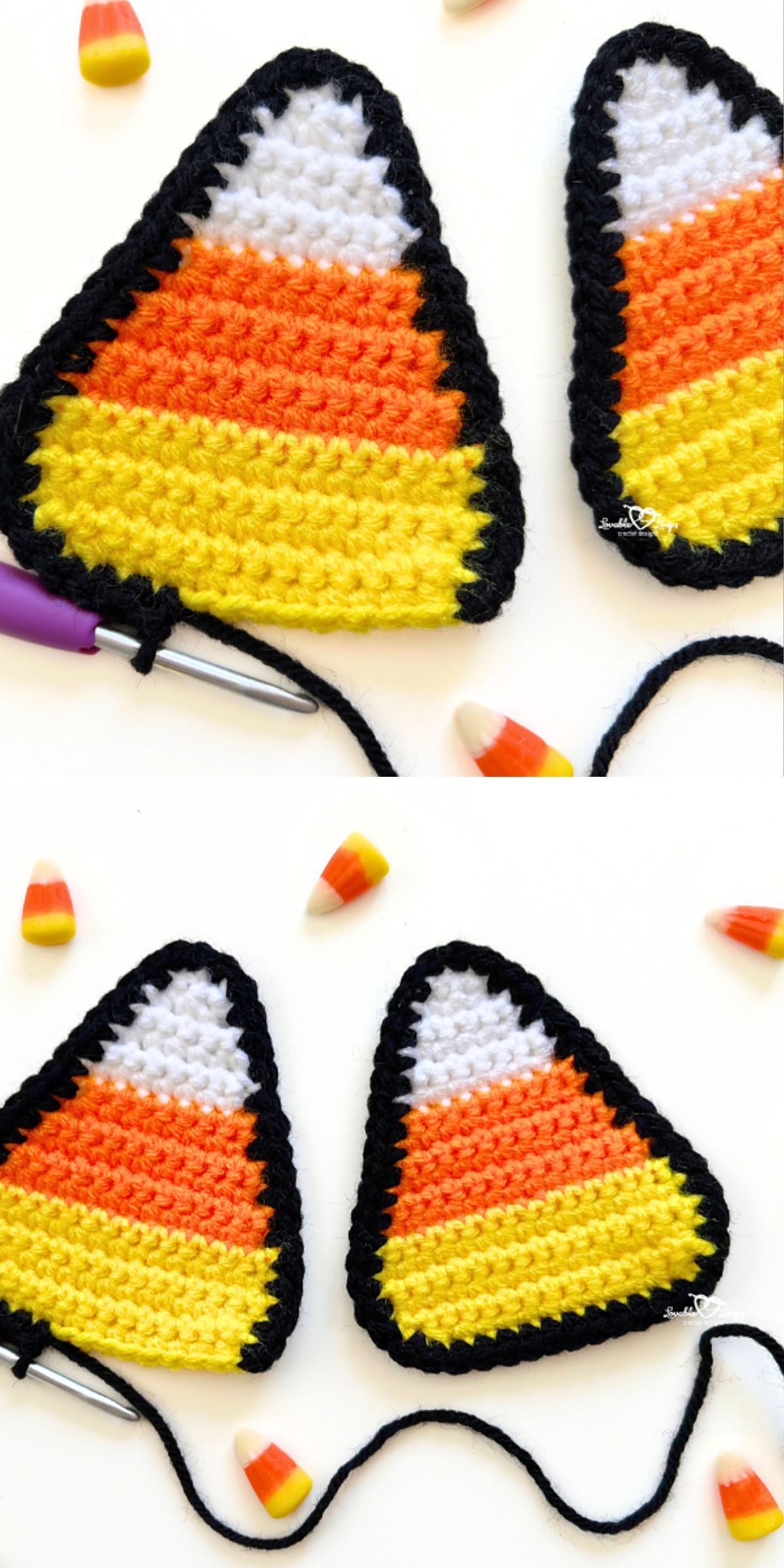 10 Easy and Free Candy Corn Crochet Patterns for Halloween