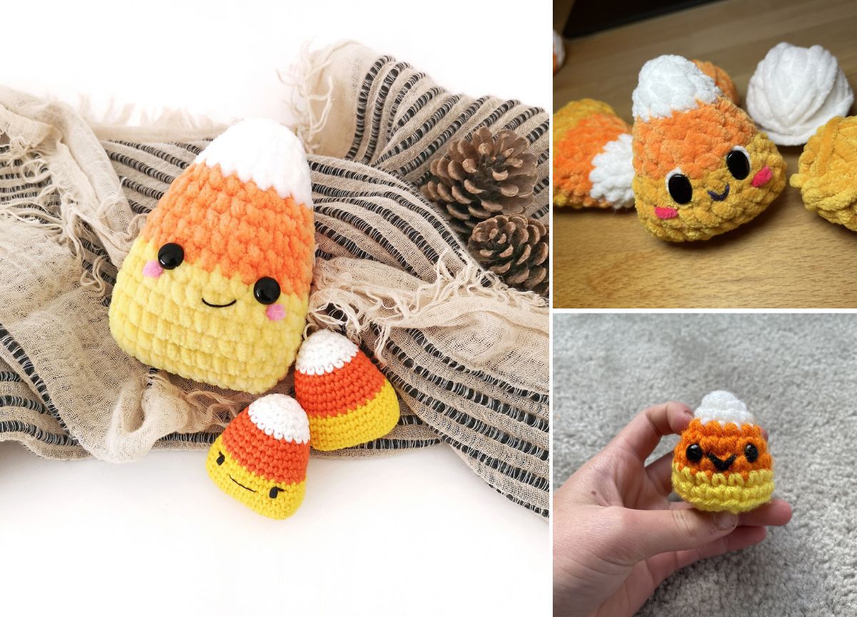 10 Easy and Free Candy Corn Crochet Patterns for Halloween