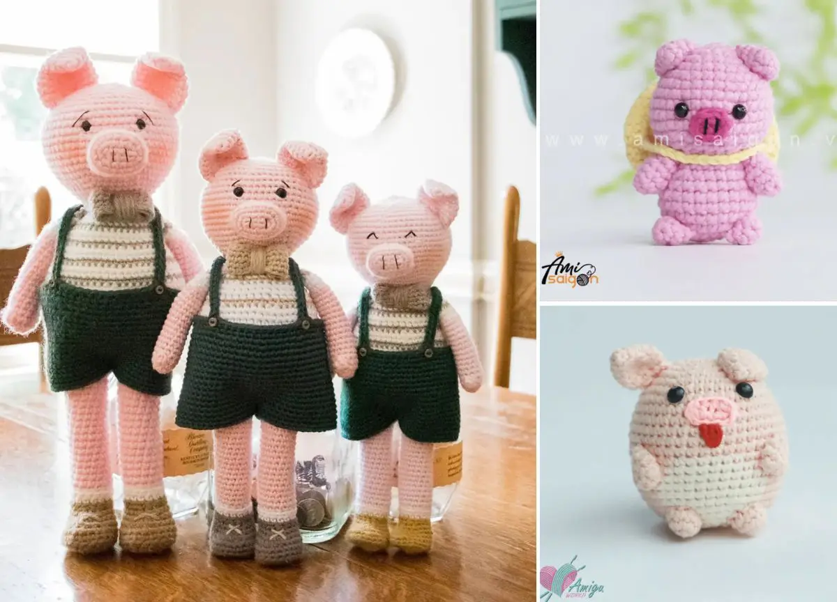 Funny and Cute Crochet Pigs Amigurumi with Free Patterns