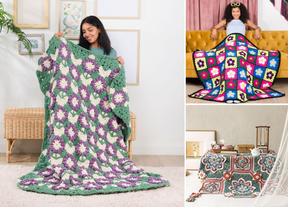 25 Free Crochet Flower Blanket Patterns for a Beautiful Home