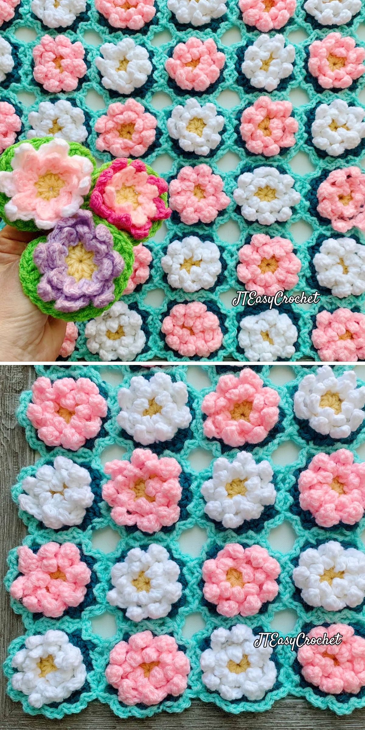 25 Free Crochet Flower Blanket Patterns for a Beautiful Home