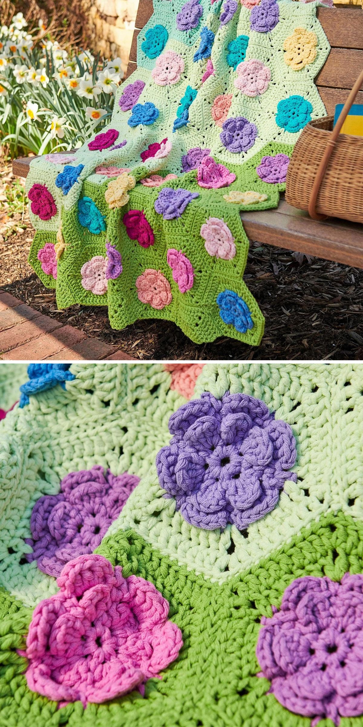25 Free Crochet Flower Blanket Patterns for a Beautiful Home
