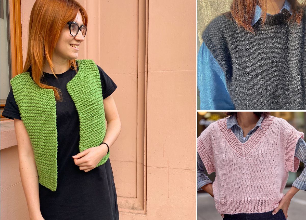 18 Free Knitted Vest Patterns You’ll Want to Cast On Right Now