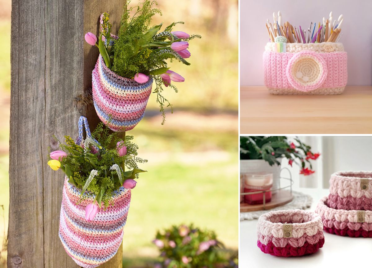 26 Free Crochet Storage Patterns for Baskets, Trays & Organizers