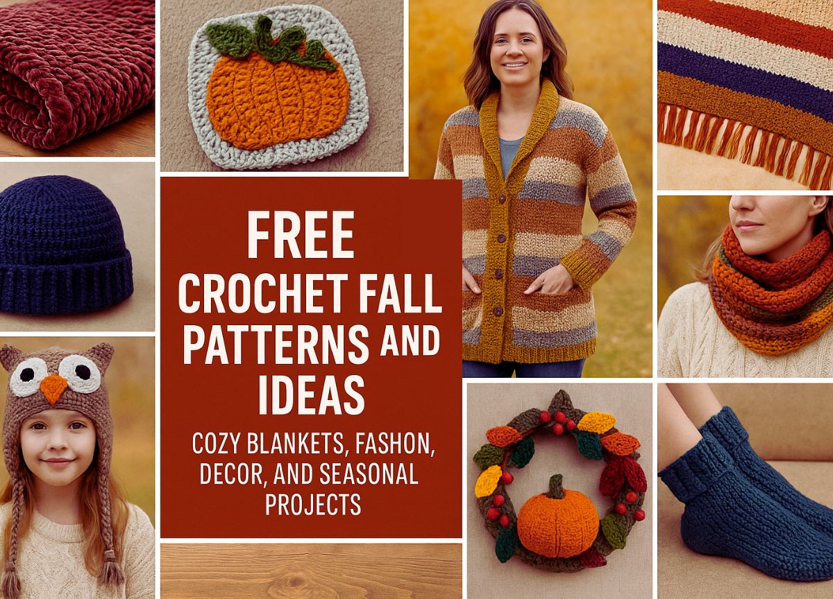 60+ Free Crochet Fall Patterns and Ideas: Cozy Seasonal Projects