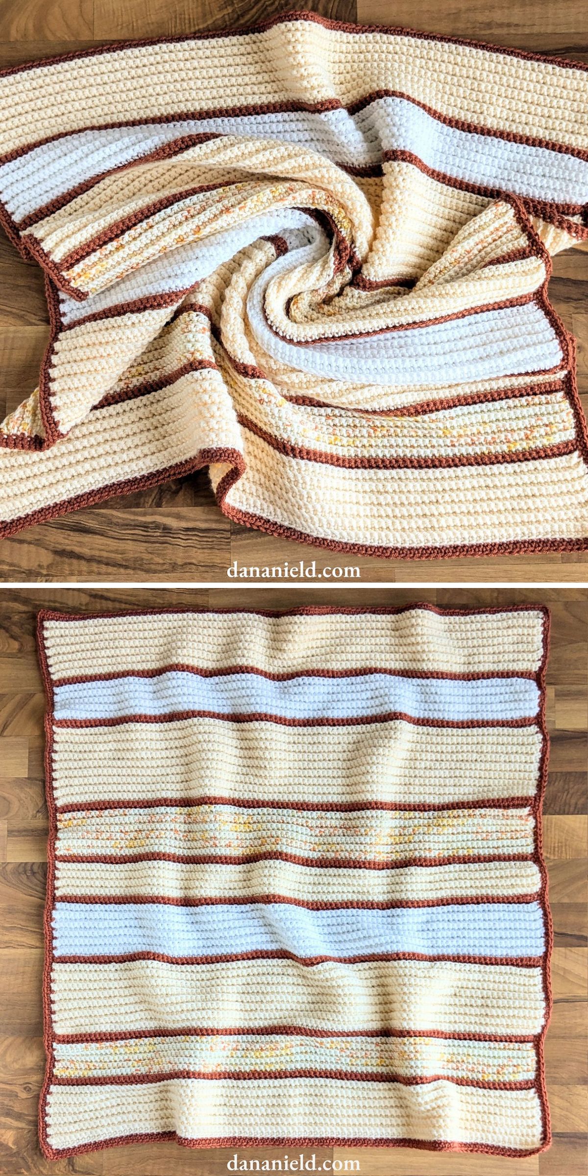 28 Free Crochet Striped Blanket Patterns with Modern Style