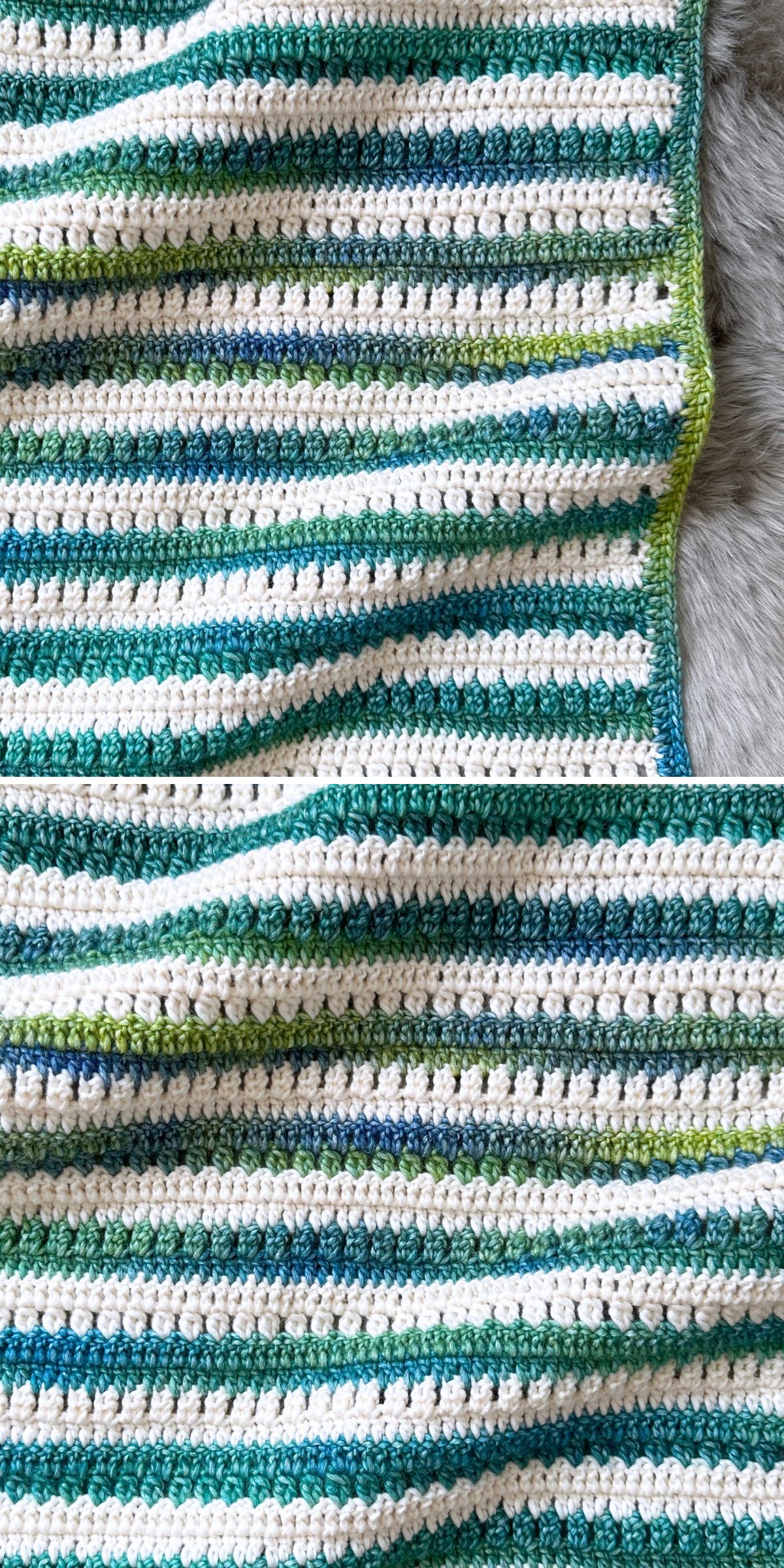 28 Free Crochet Striped Blanket Patterns with Modern Style