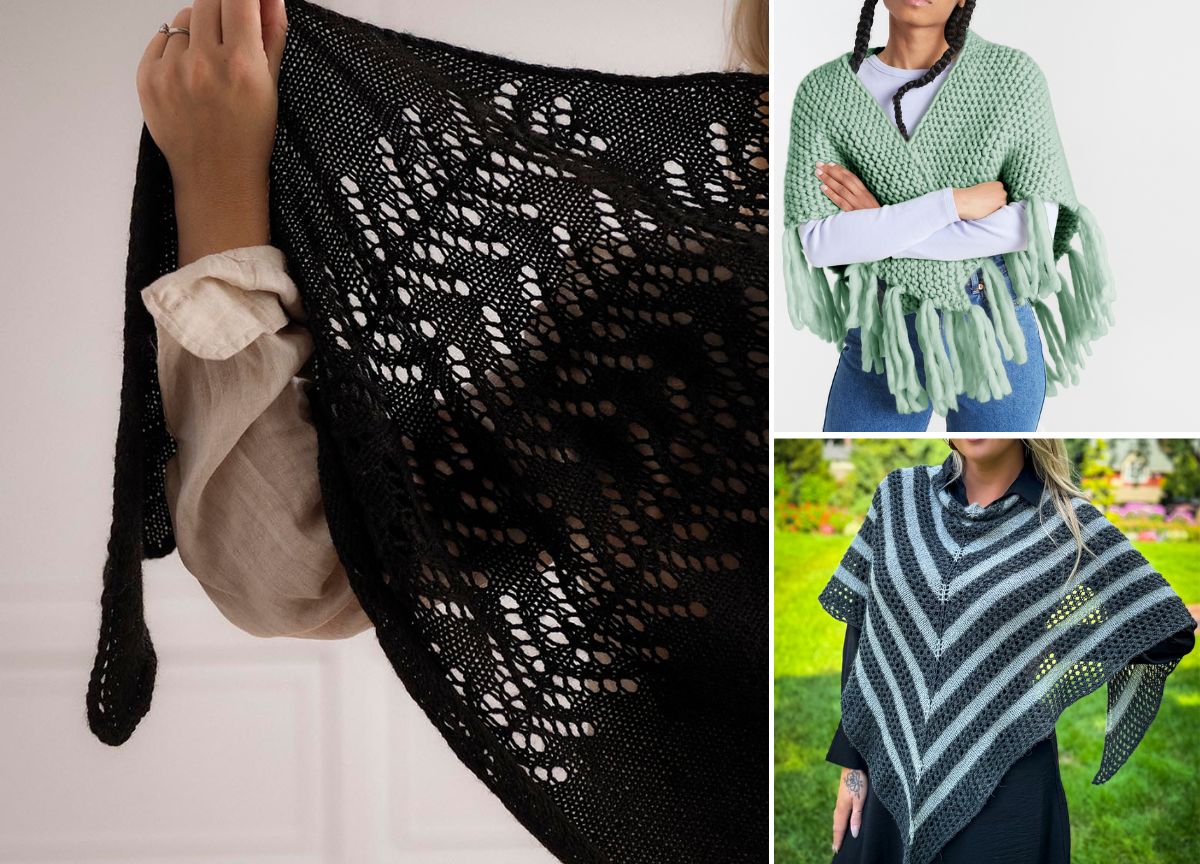 16 Free Knitting Patterns for Shawls in Elegant Styles