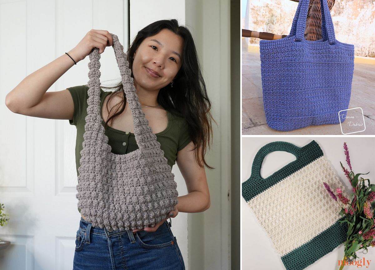Free Crochet Tote Bag Patterns for Work, Market & Beach