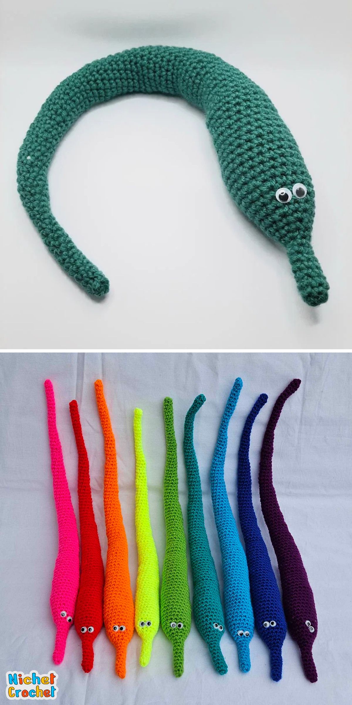 12 Free Crochet Worm Patterns with Delightfully Quirky Charm